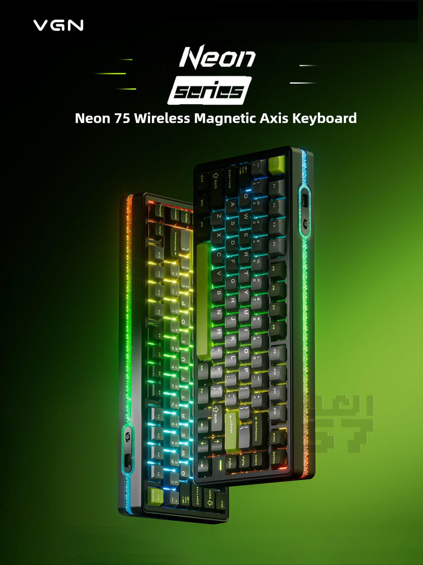 VGN Neon75 8Khz Wireless Magnetic E-sports Keyboard – EL3BS7